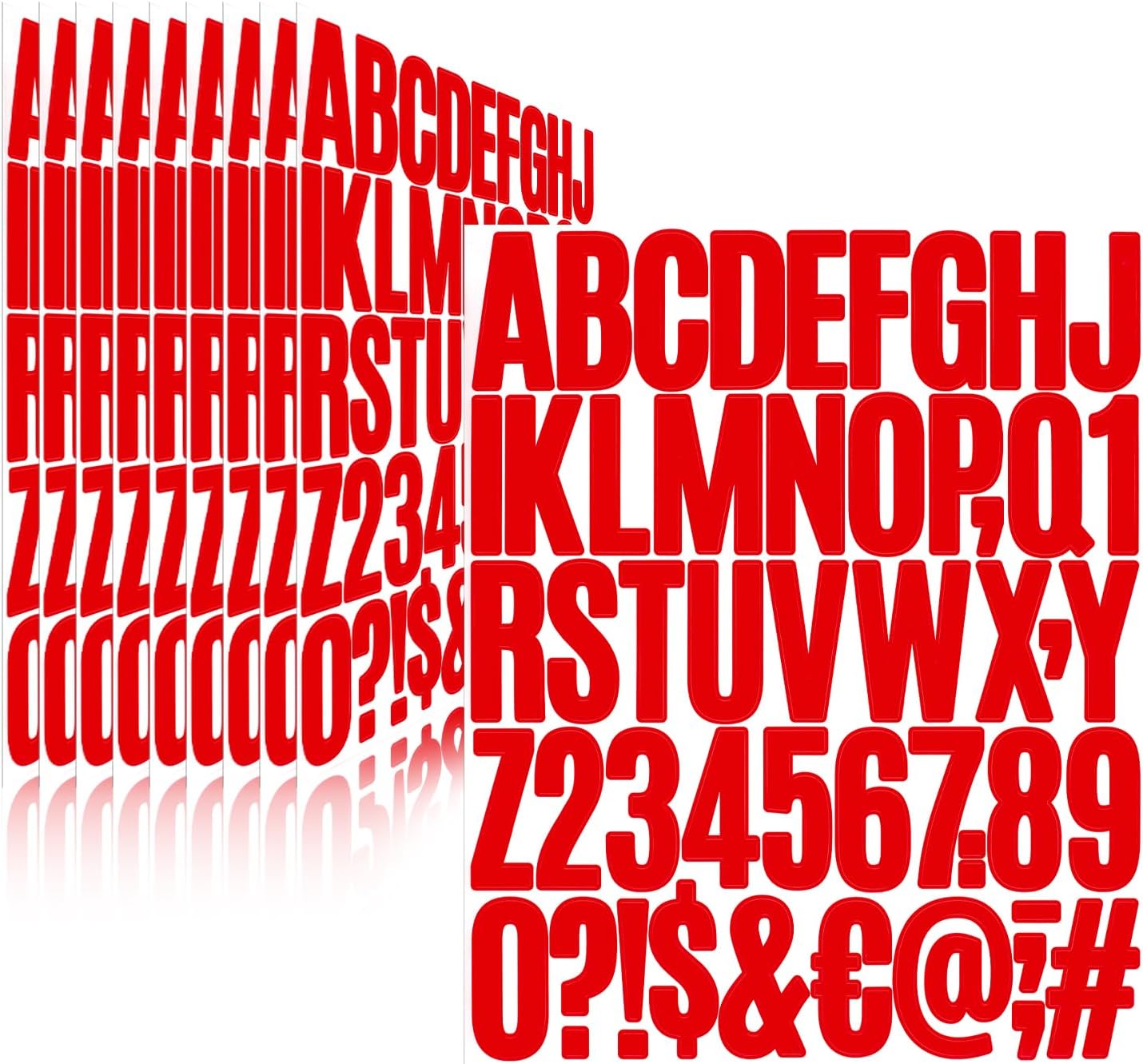 Amazon.com: Llewyn 500 Pieces 10 Sheets Letter Stickers,Vinyl Mailbox ...