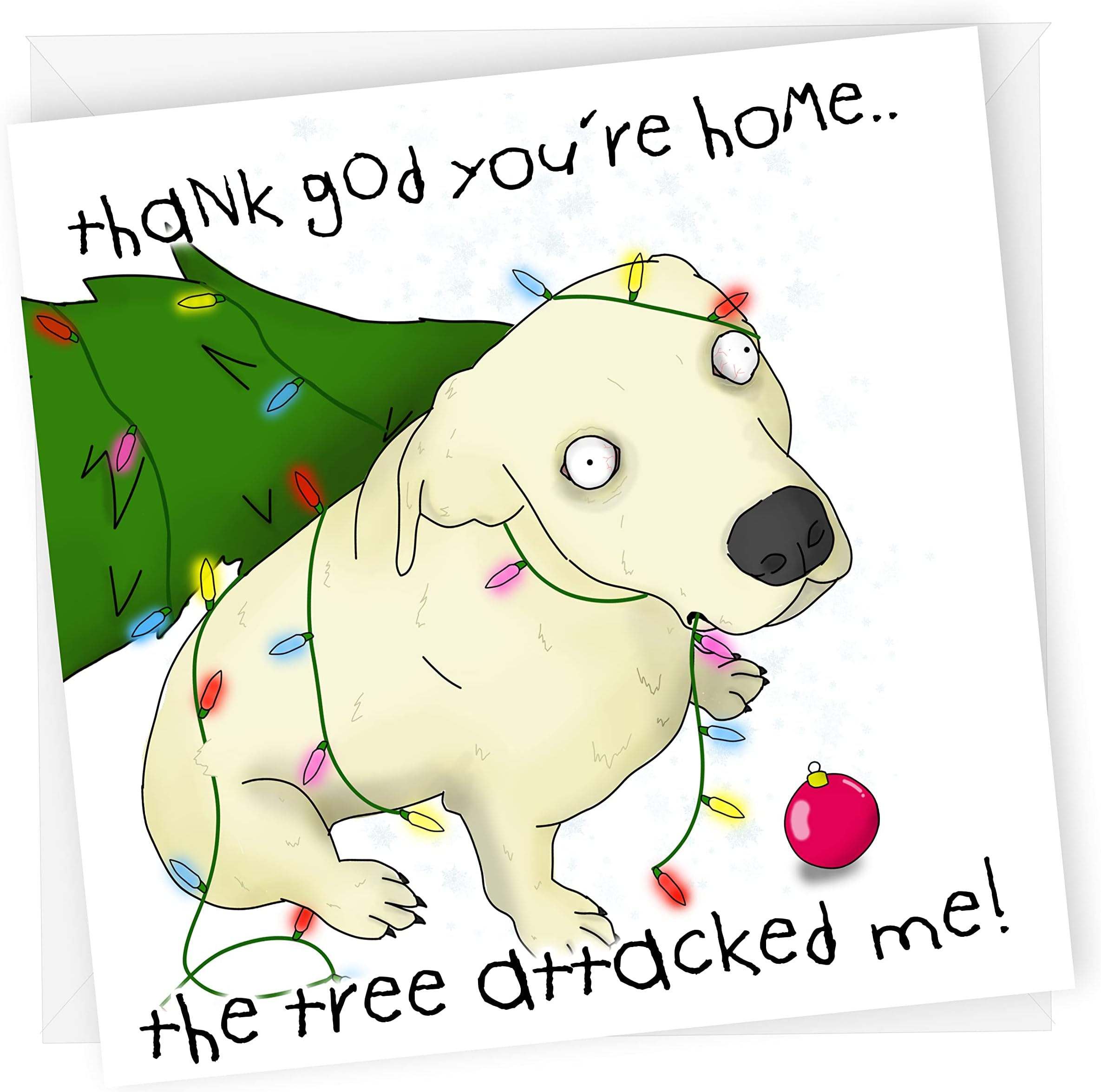 Amazon.com : NotNiceThings Dog Christmas Cards for Family Members 2023 ...