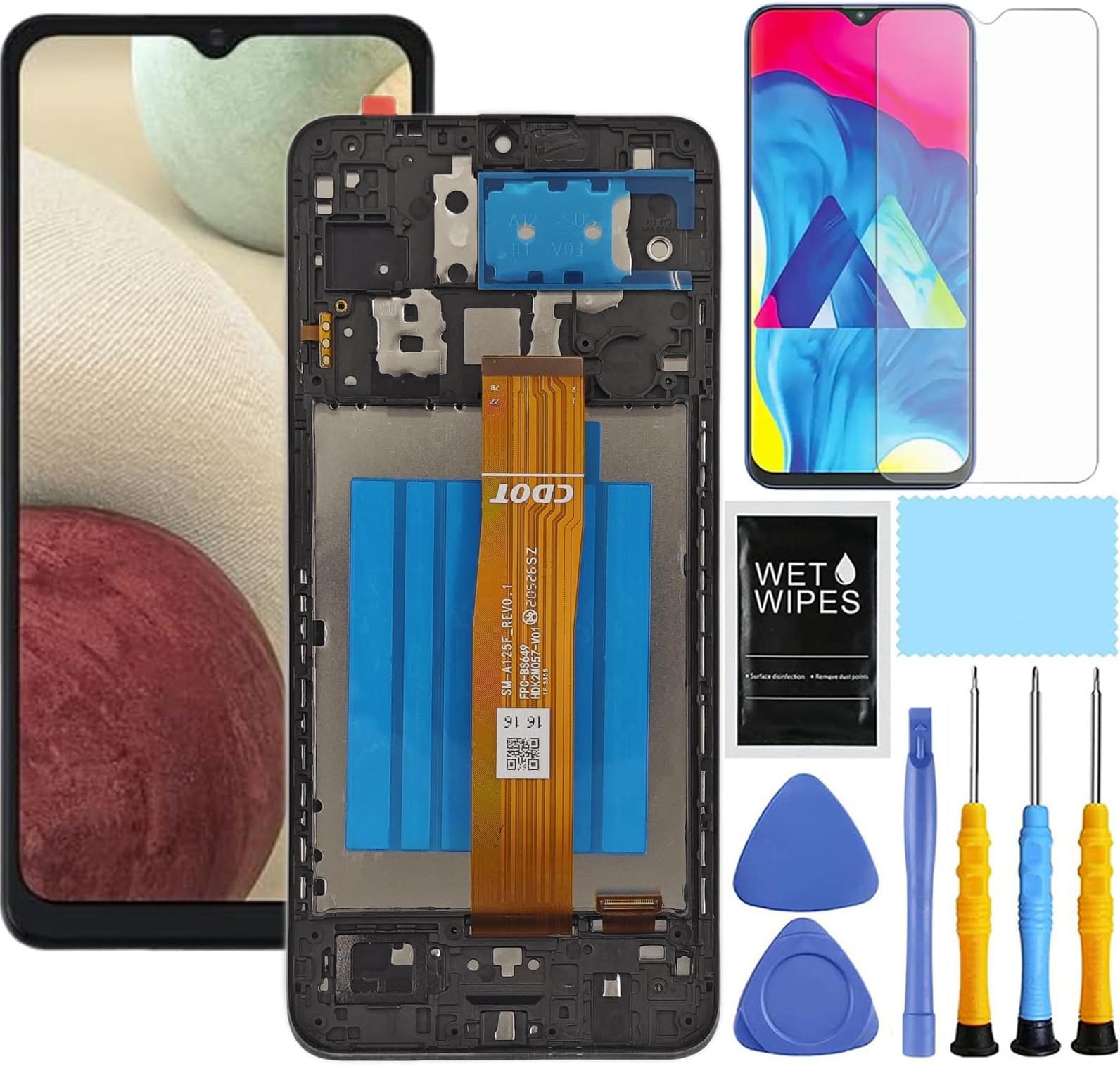 Amazon.com: ZTOOYO para Samsung Galaxy A12 Reemplazo de pantalla con marco para Samsung a12 ...