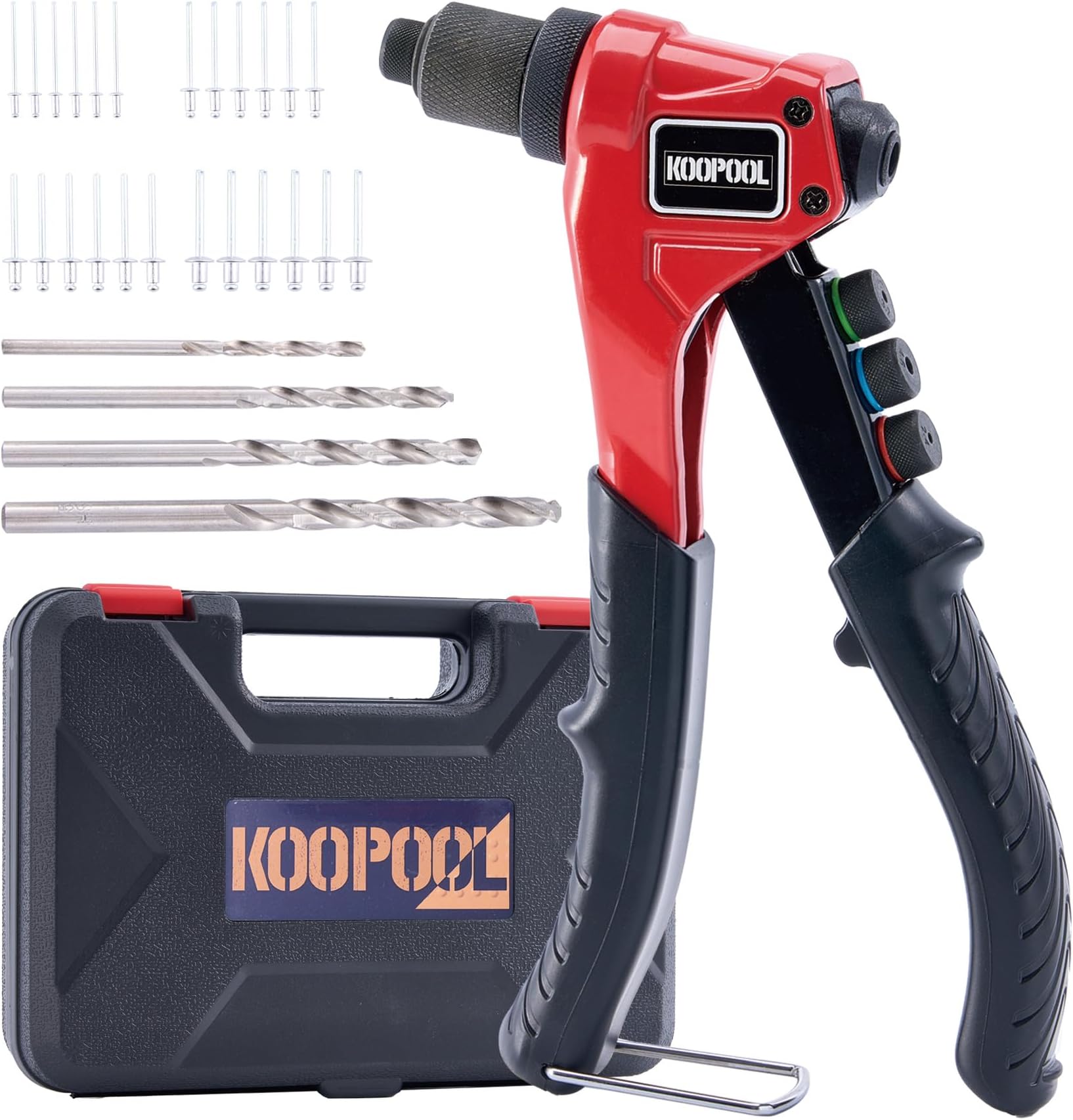 Amazon.com: Anfrere Rivet Gun Kit, Manual Riveting Tool with 100 Rivets ...