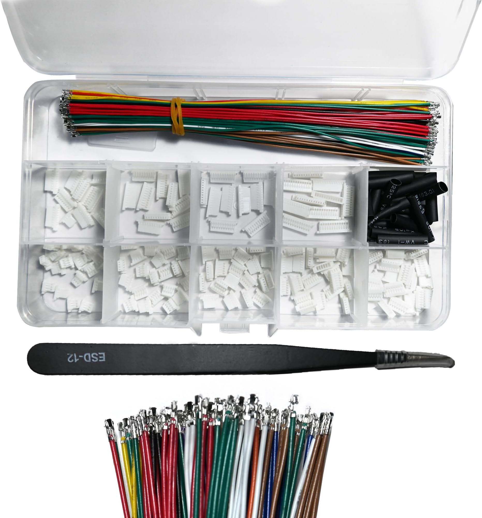 Amazon.com: JST SH 1.0mm Connector Kit with 28 AWG Premium Pre-Crimped Cables 150mm Wire, 1.0mm ...