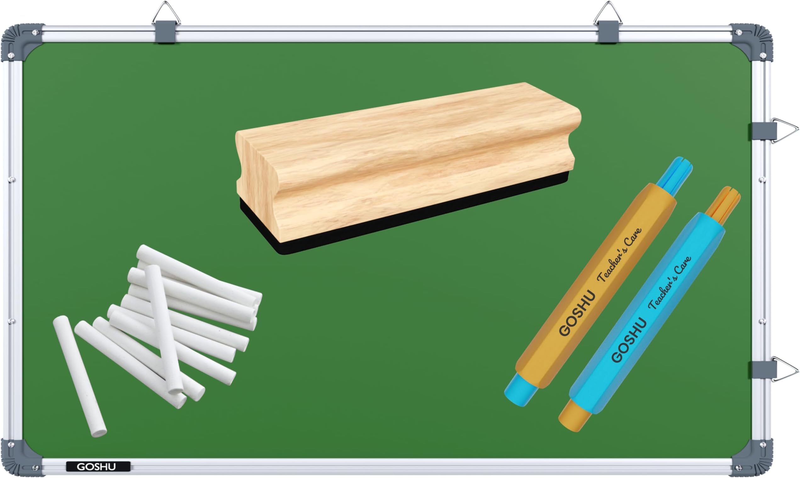 GOSHU Chalk Board 6 feet x4 feet Double Sided Writing Boards One Side ...