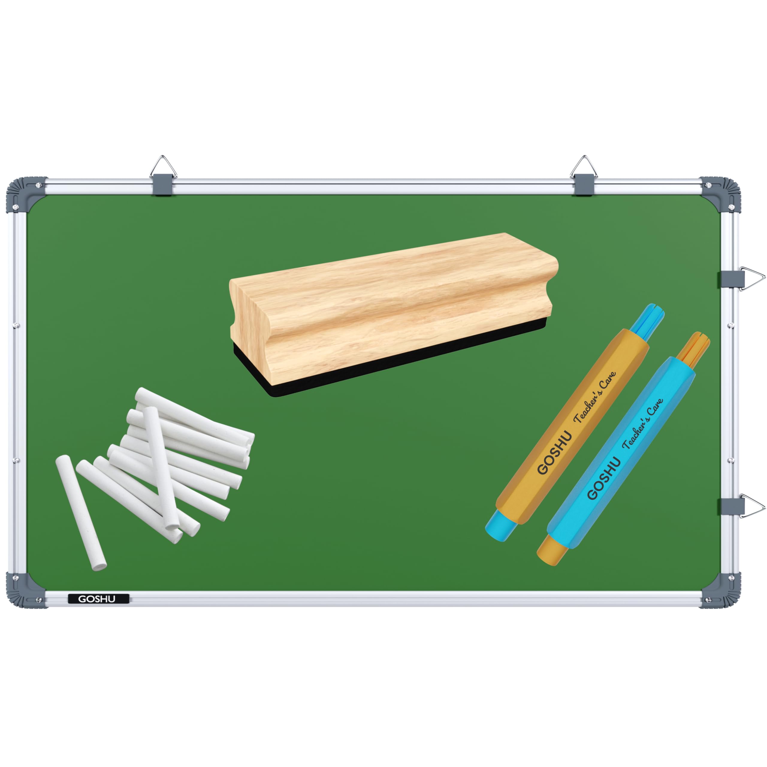 GOSHU Chalk Board 2 feet x4 feet Double Sided Writing Boards One Side ...