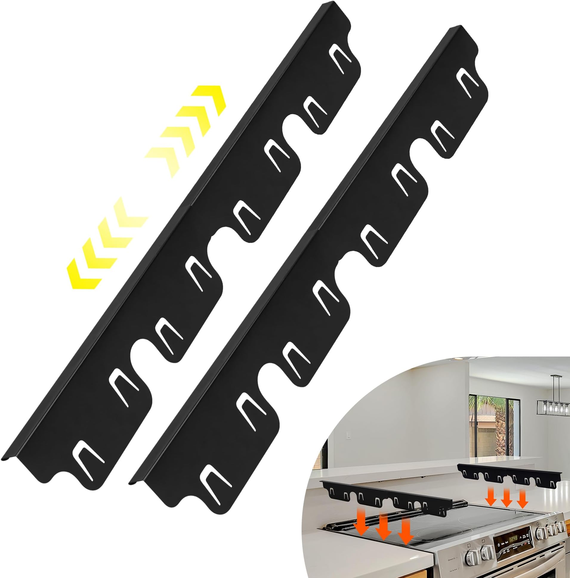 Amazon.com: Stove Gap Covers - Extra Long Stainless Steel Oven Side Gap ...