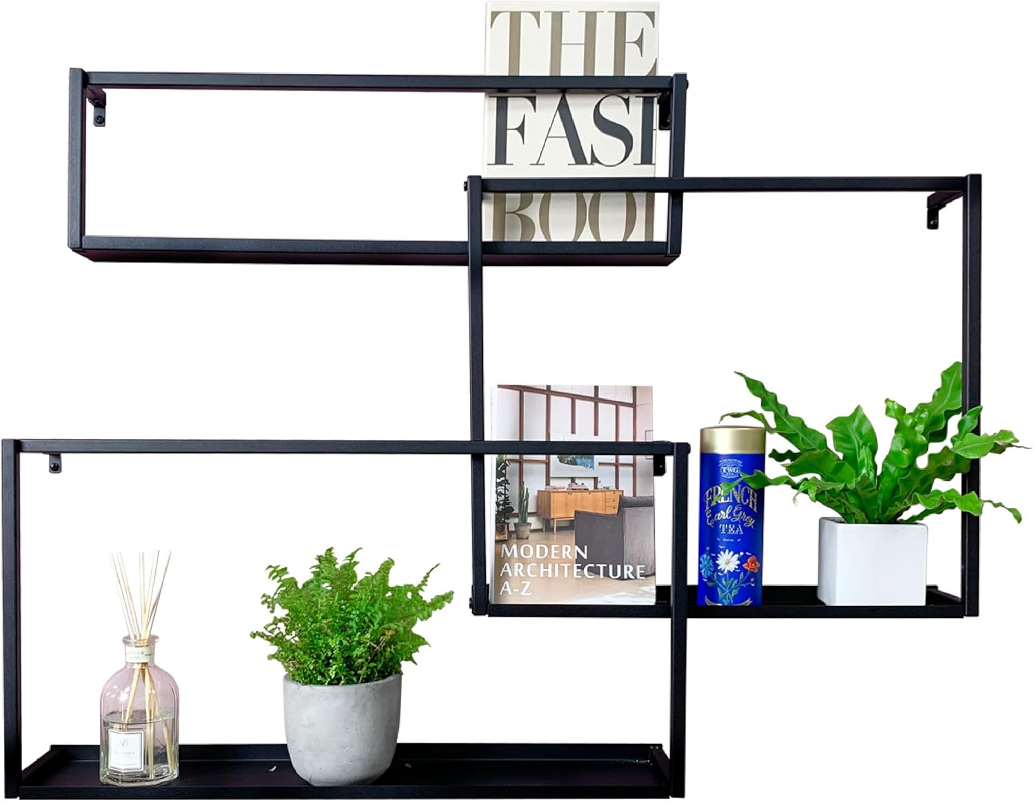 Amazon.com: Cocoyard Set of 3 Industrial Wall Shelf, Intersecting ...