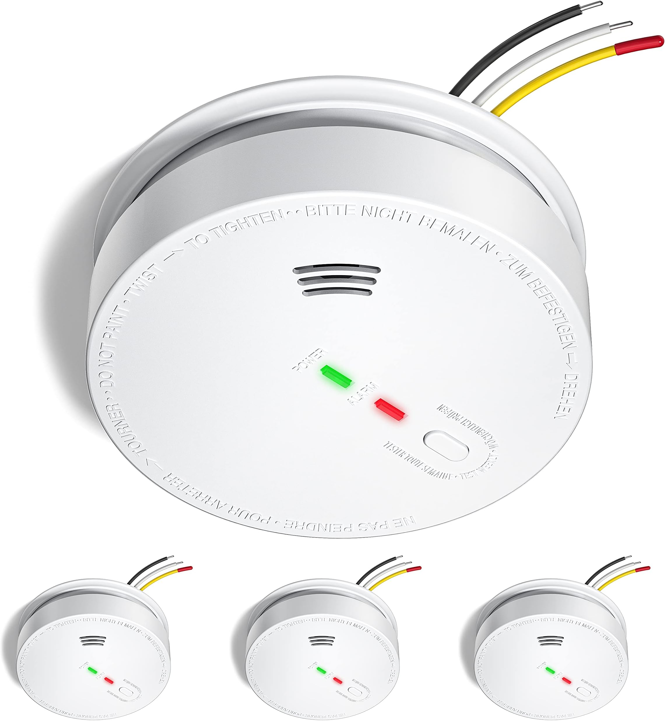 First Alert 9120B Smoke Detector, Hardwired Alarm with Battery Backup ...
