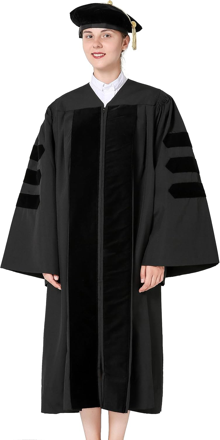 Amazon.co.jp: GraduationMall Classic Academic Doctor Graduation Gown ...