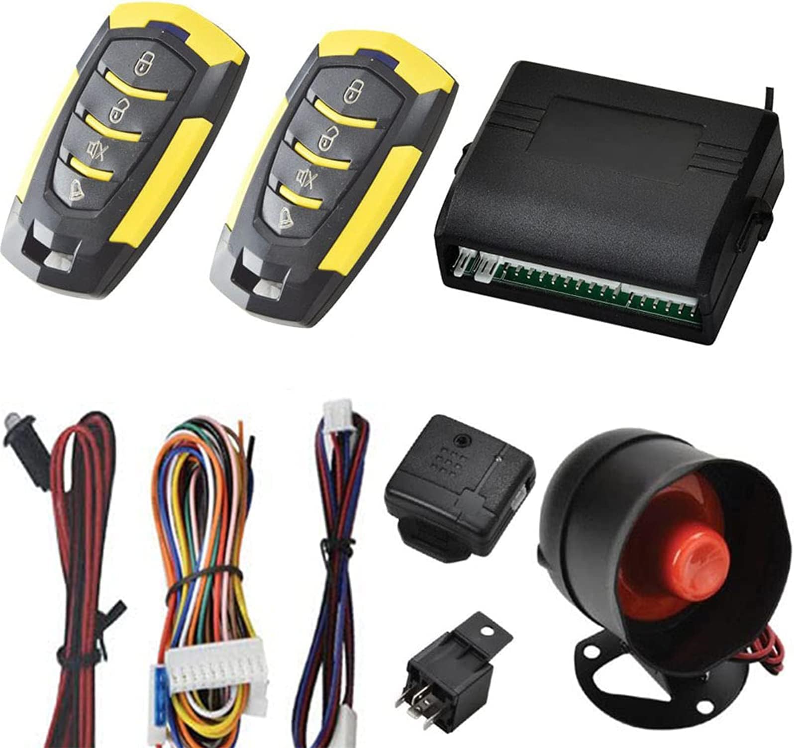 Amazon.com: Riloer Car Security Antitheft Alarm Keyless Entry System ...