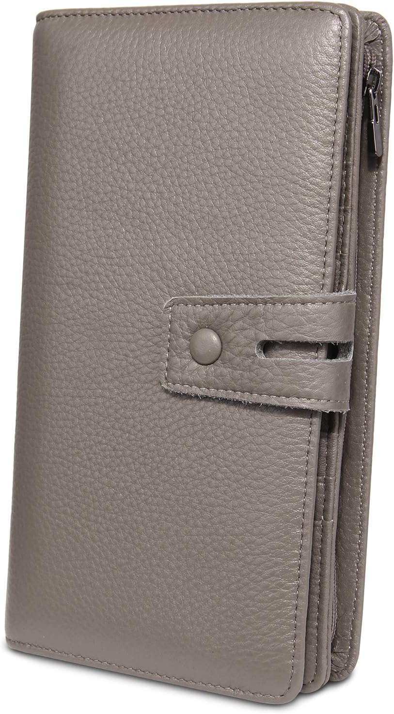 Amazon.com: YALUXE Wallet for Women RFID Blocking Leather Removable ...