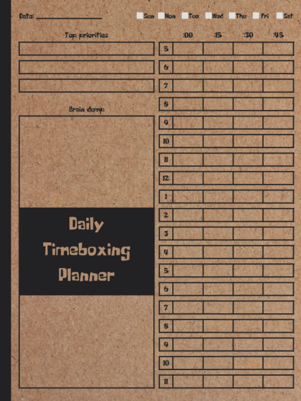 Amazon.com: Daily Timeboxing Planner: Undated Time Block Planner, To-Do ...