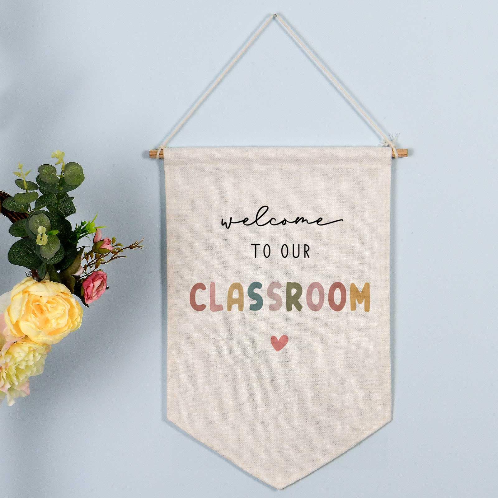 Snapklik.com : Welcome To Our Classroom Sign, Teacher Door Hanger, Boho ...