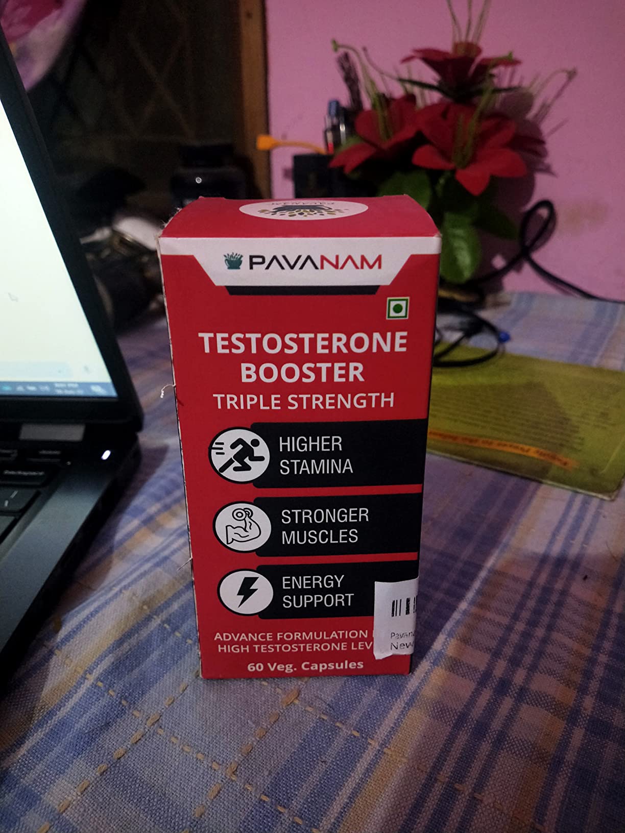 Pavanam Ayurveda Testo 10X For Men With 15 Natural Herbs, Pure ...