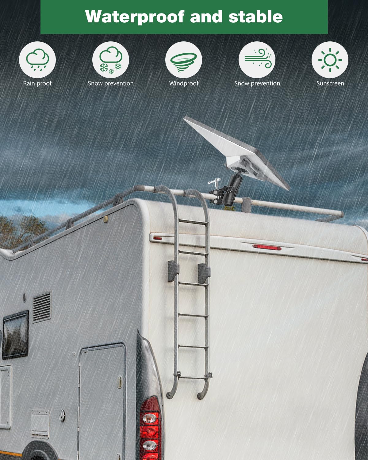 Snapklik.com : Starlink Mini Ram Clamp Mount For RV Roof Rack Ladder ...