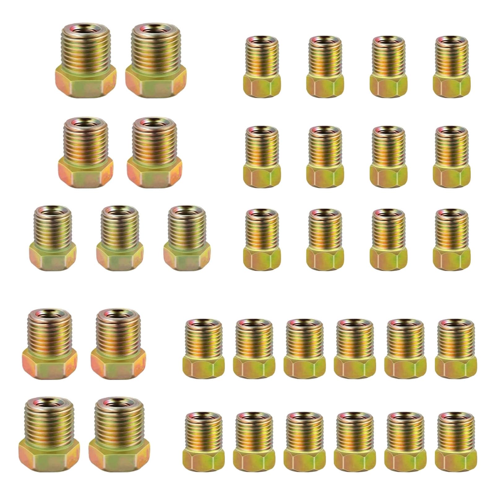 Amazon.com: 35PCS Threads Brake Line Fittings Brass Brake Line Fittings ...