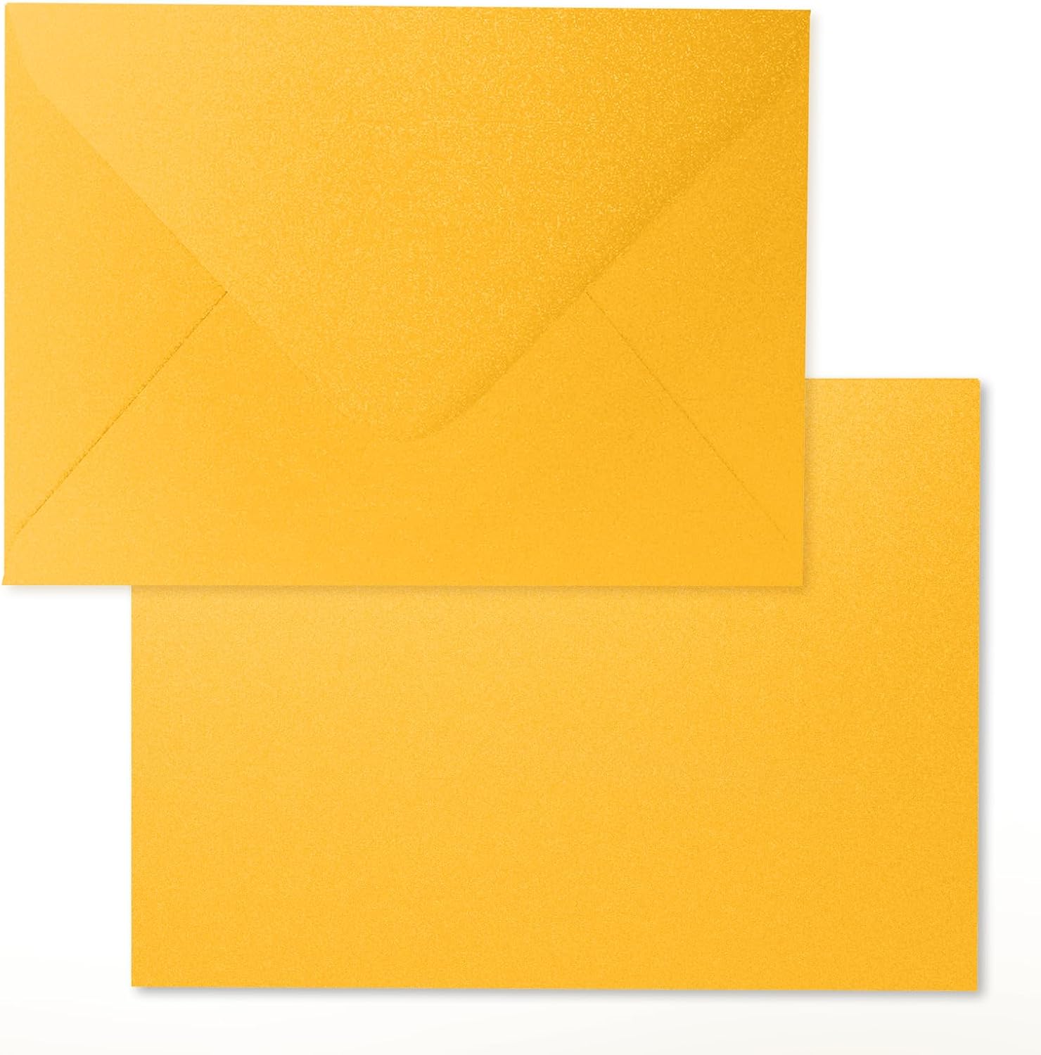 Amazon.com : 5x7 Gold Envelopes 100 Pack, Goefun A7 Yellow Shiny V Flap ...