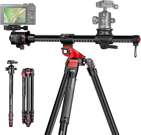Camera Tripod Manbily 70" Horizontal Overhead 360° Aluminum Tripods ...