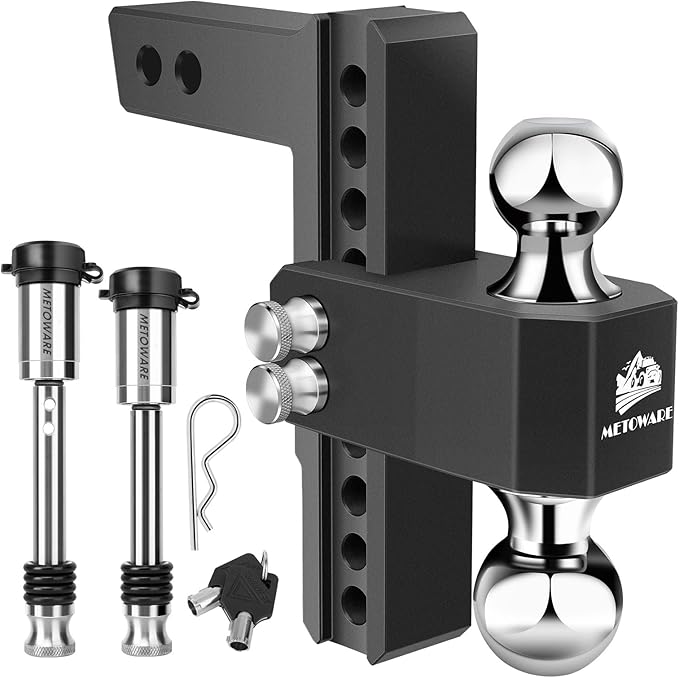 Amazon.com: METOWARE Adjustable Trailer Hitch - Aluminum Tow Hitch Fits ...