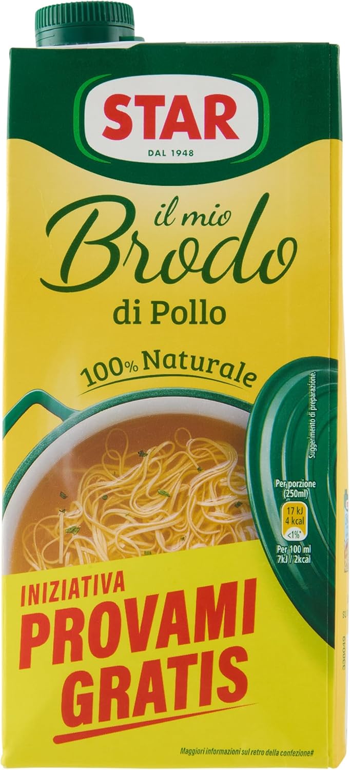 STAR Il Mio Brodo di Pollo, 1L, brodo liquido pronto, 100% naturale ...