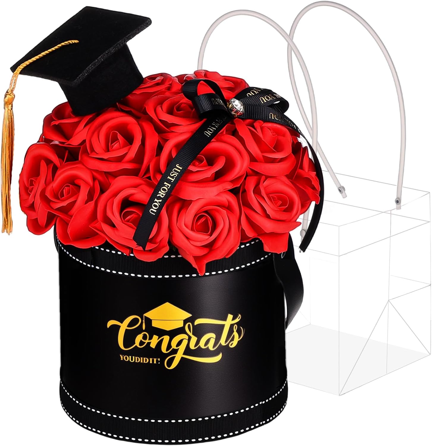 Amazon.com: Olgaa 2025 Graduation Gifts Red Roses Flowers Box with ...