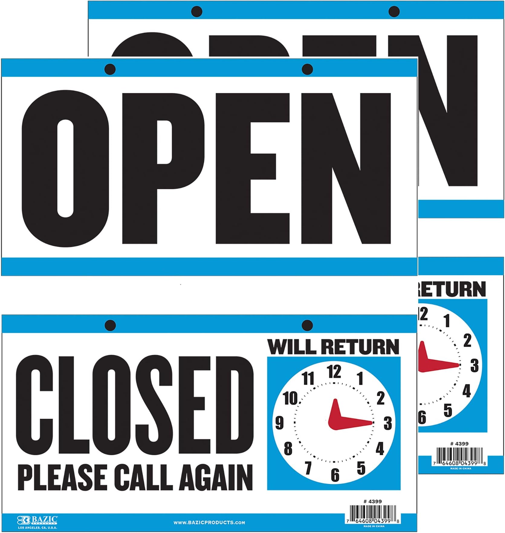 Amazon.com : 1Pcs Double- Sided Come in/Open/Will Return Sign with ...