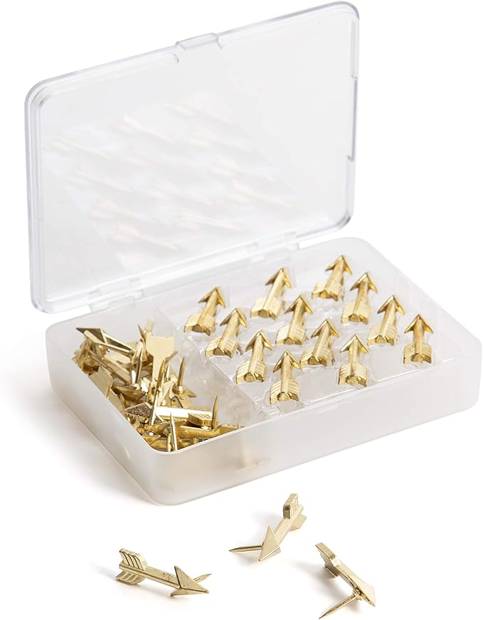 Amazon.com : U Brands Metal Arrow Push Pins, Gold, 36-Count (3083U06-24 ...