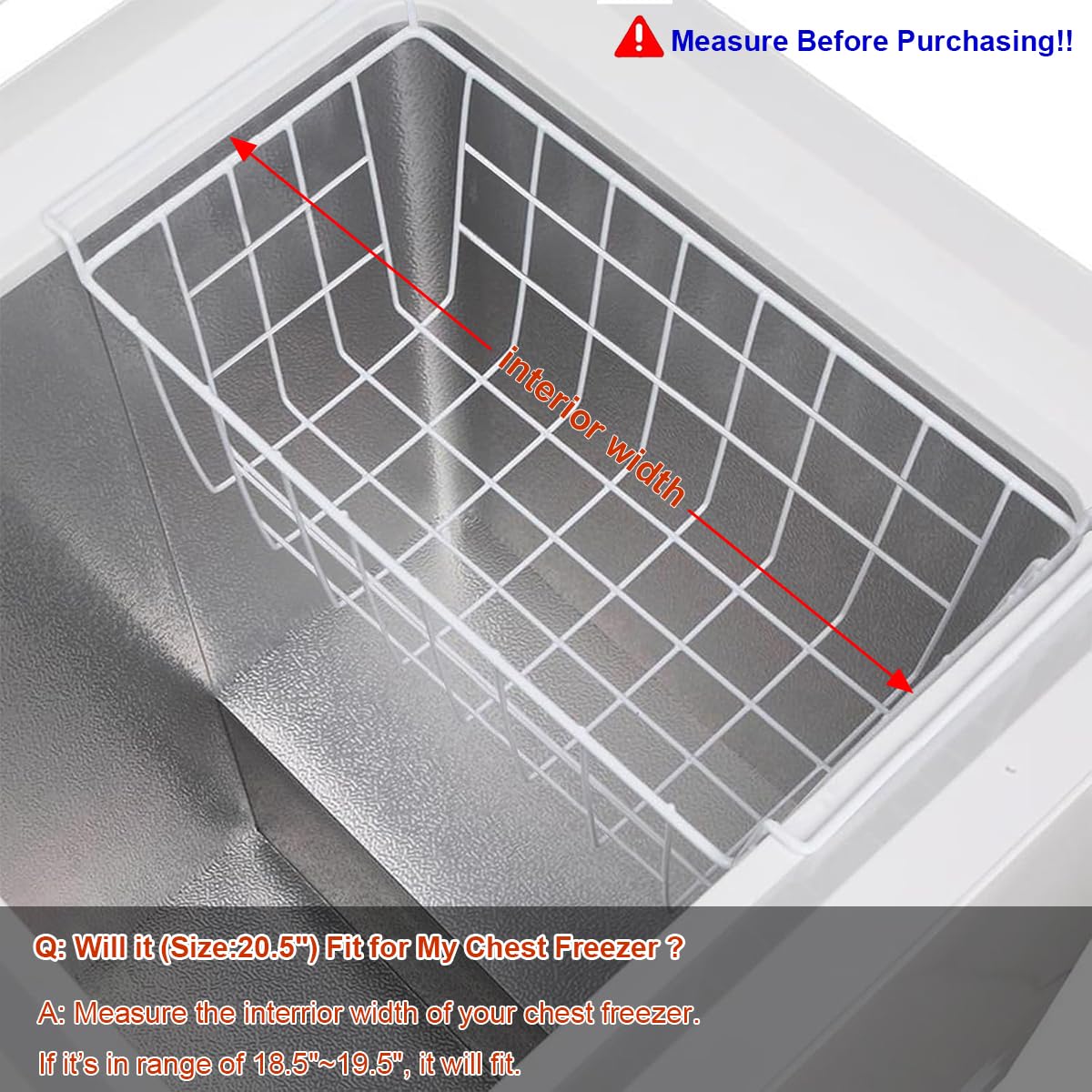 Snapklik.com : Homics Chest Freezer Baskets 20.5 Inch, Chest Freezer ...