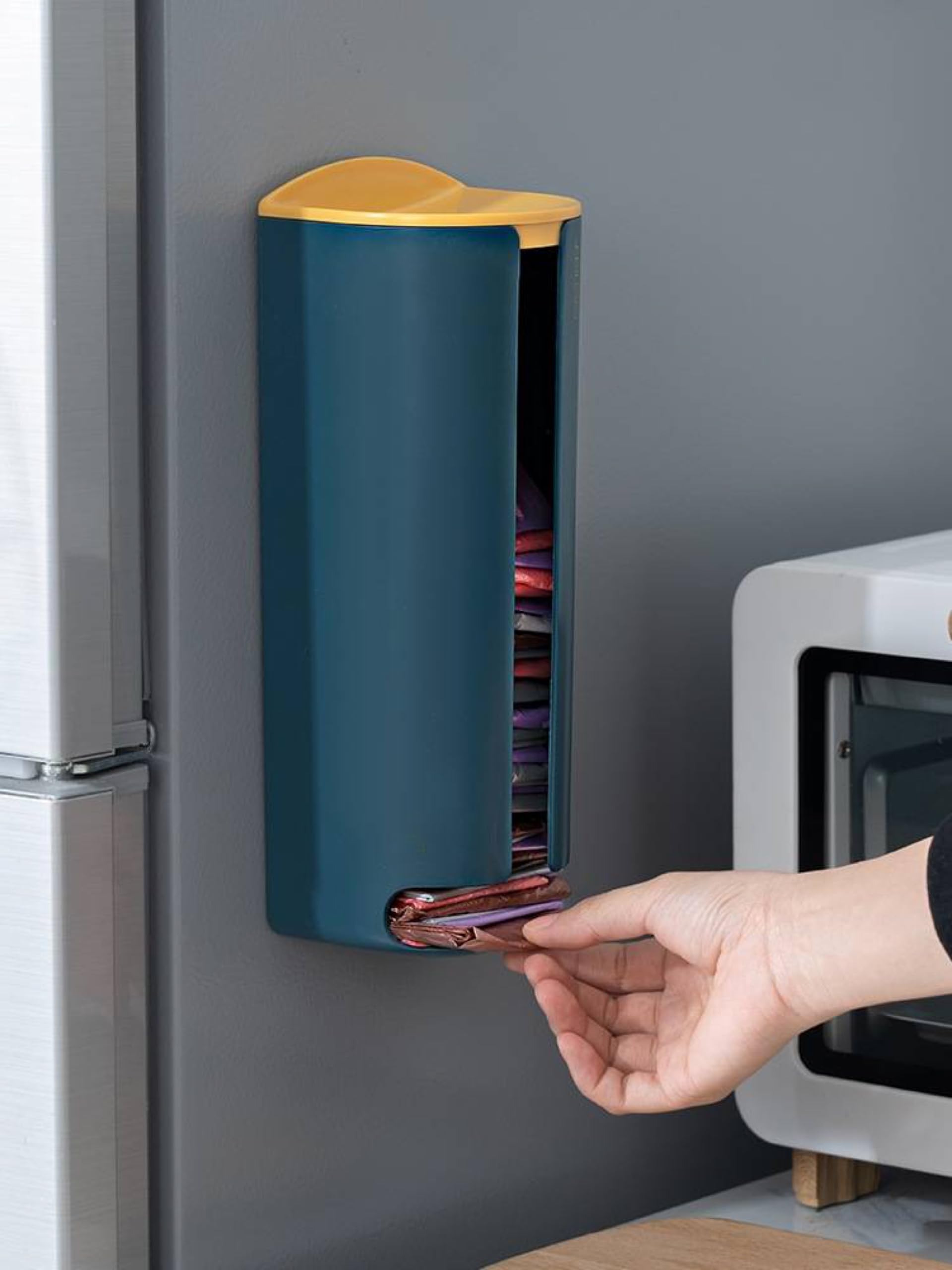Grocery Bag Holder & Plastic Bag Dispenser | Wall-Mount Space Saver ...