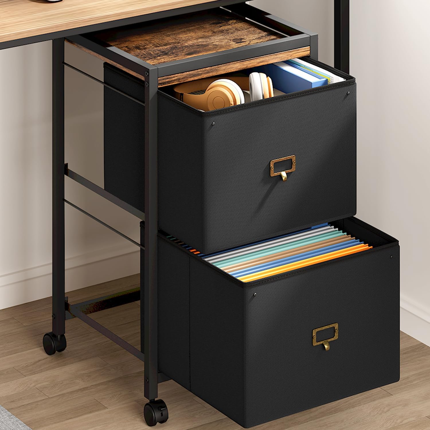 Amazon.com: GarveeHome File Cabinet, 2 Drawer Filing Cabinet, Mobile ...