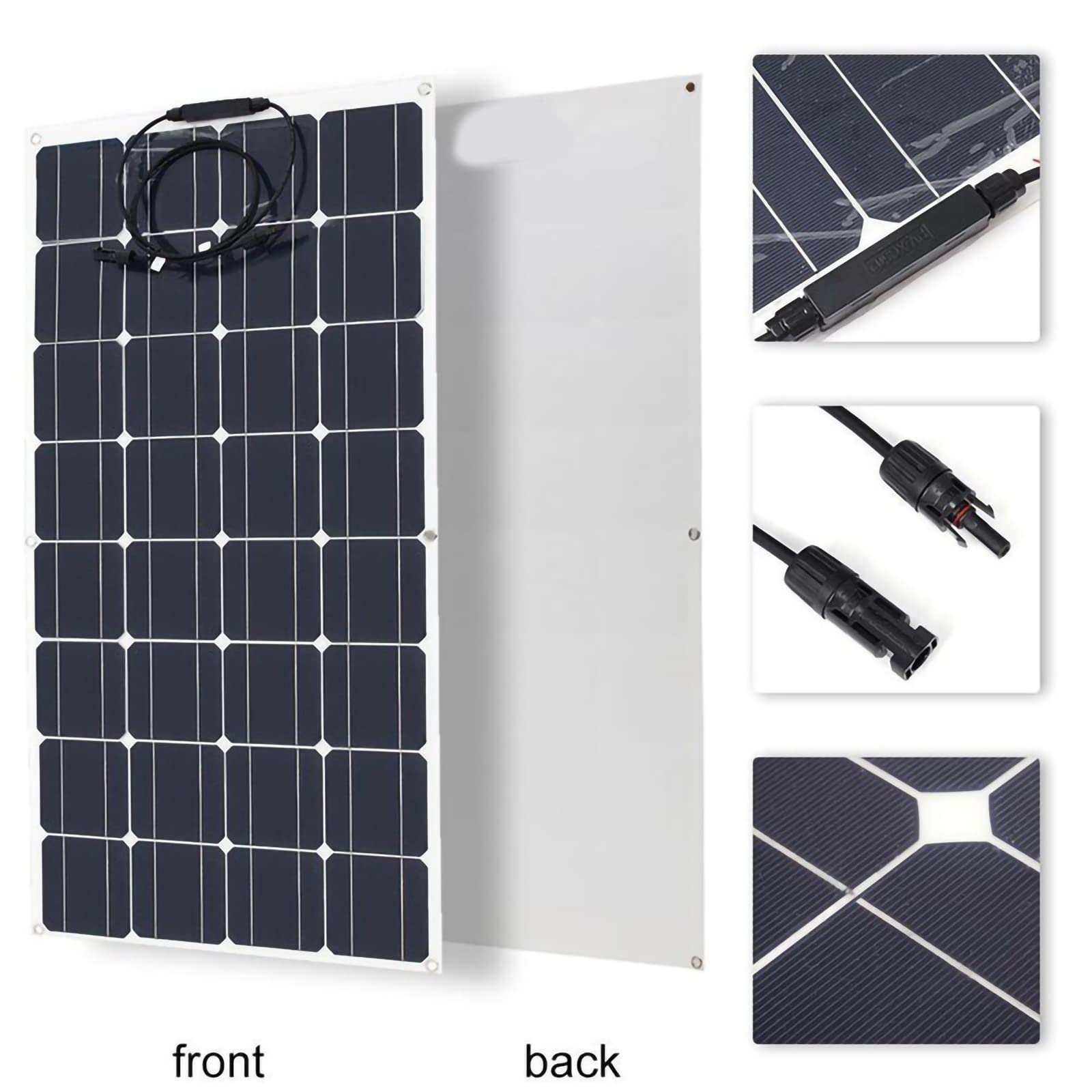 100/200W Semi-flexible Monocrystalline Solar Panel Foldable, 53% OFF