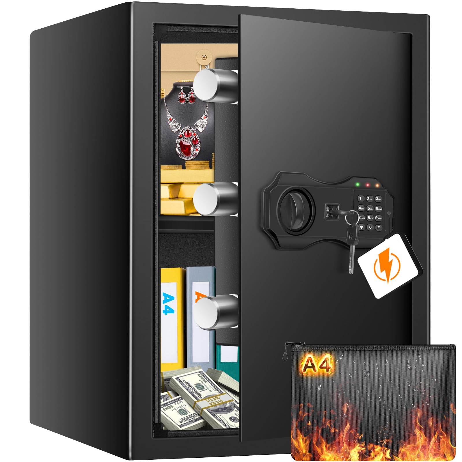 Snapklik.com : Thmosz 2.8 Cuft Large Home Safe Box