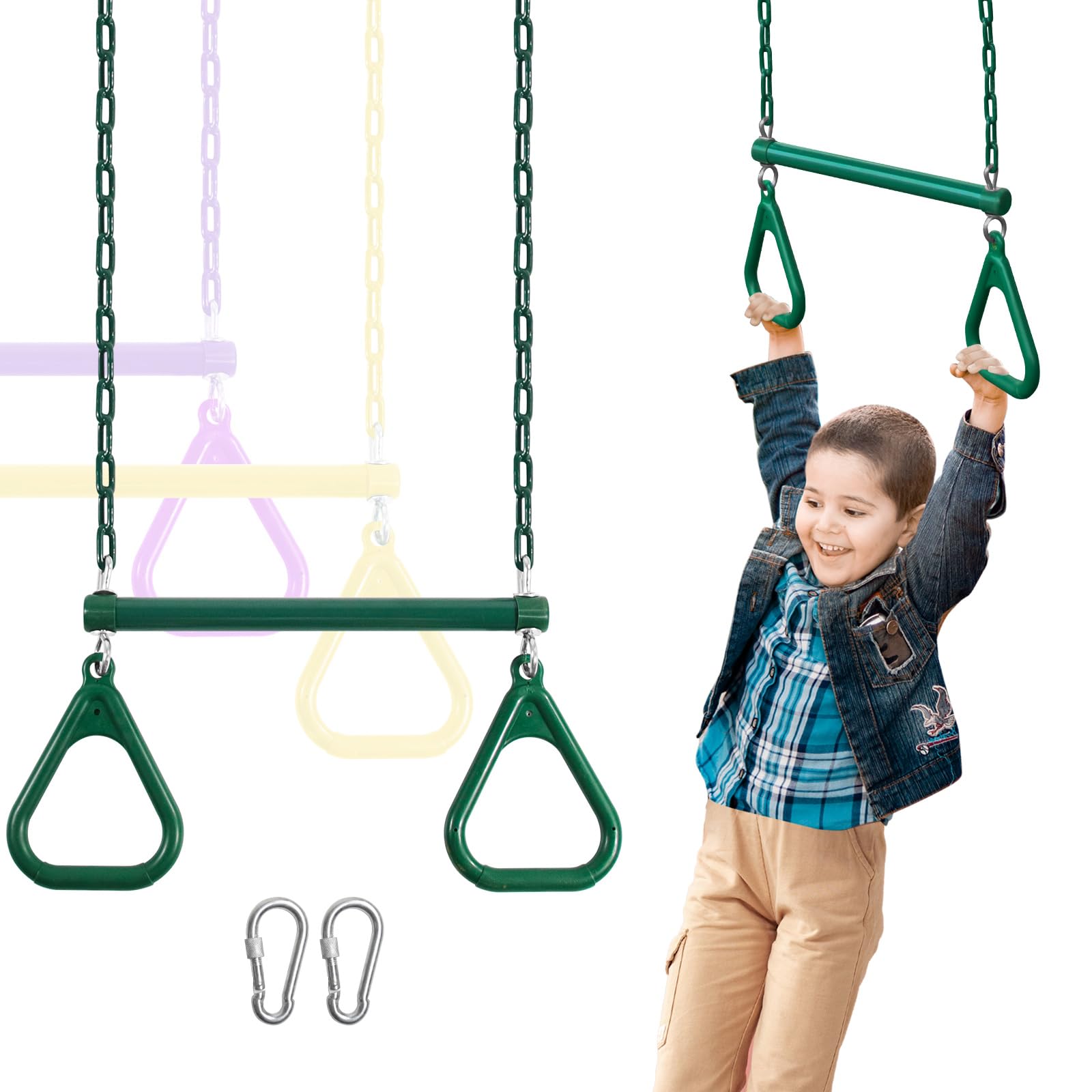 Amazon.com: Duty Ring Trapeze Bar for Backyard-16.5" Trapeze Swing Bar ...