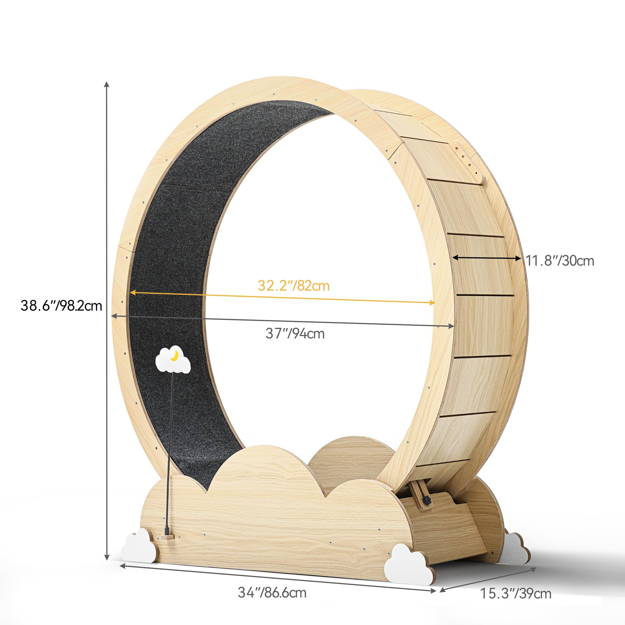 Snapklik.com : DWVO 37in Cat Exercise Wheel For Indoor Cats