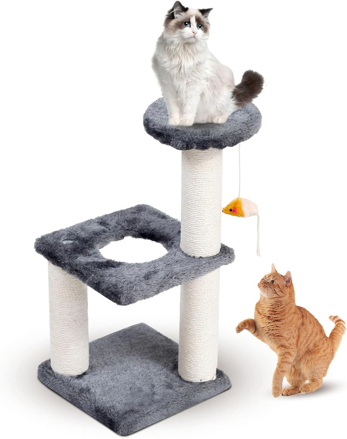 SKY-TOUCH Cat Tree Tower｜Durable Cat Condo with Sisal Scratching Posts ...