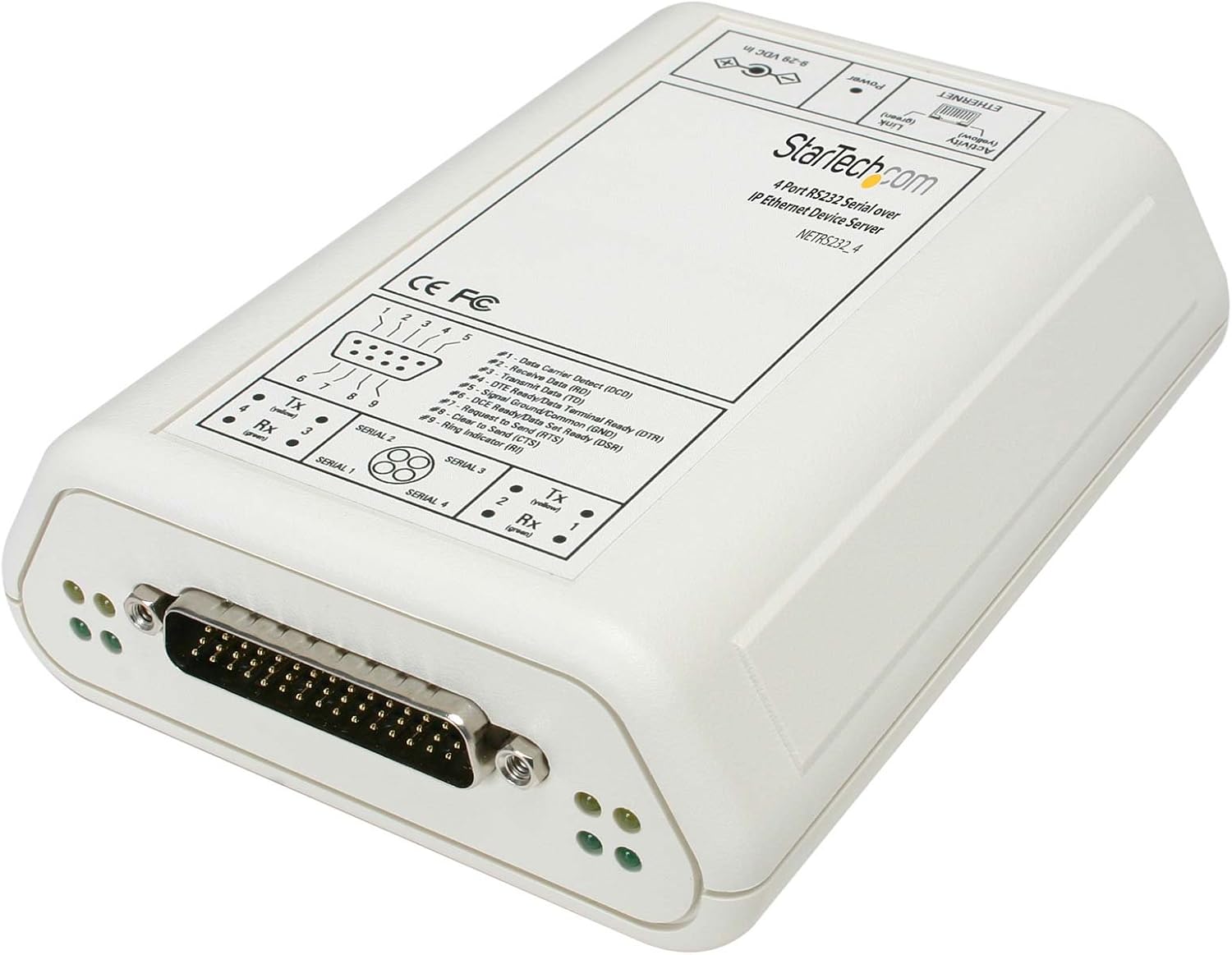 StarTech NETRS232_4 Servidor IP de Dispositivos Seriales de 4 Puertos ...