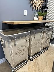 Amazon.com: STORAGE MANIAC Commercial Laundry Hamper with Heavy Duty ...
