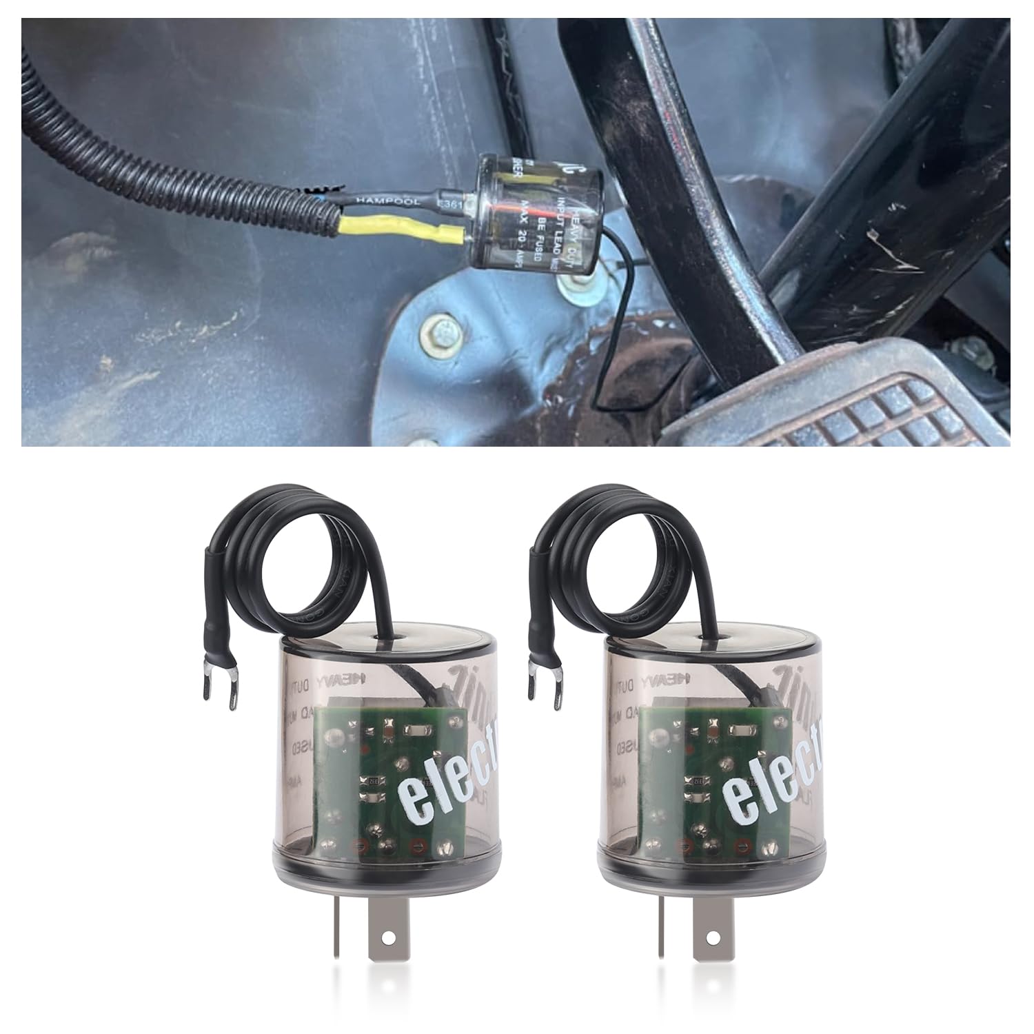 Flasher Relay 2-Pack LED - Stops Hyperflash For Cars/Trucks (12V, 2-Pin ...