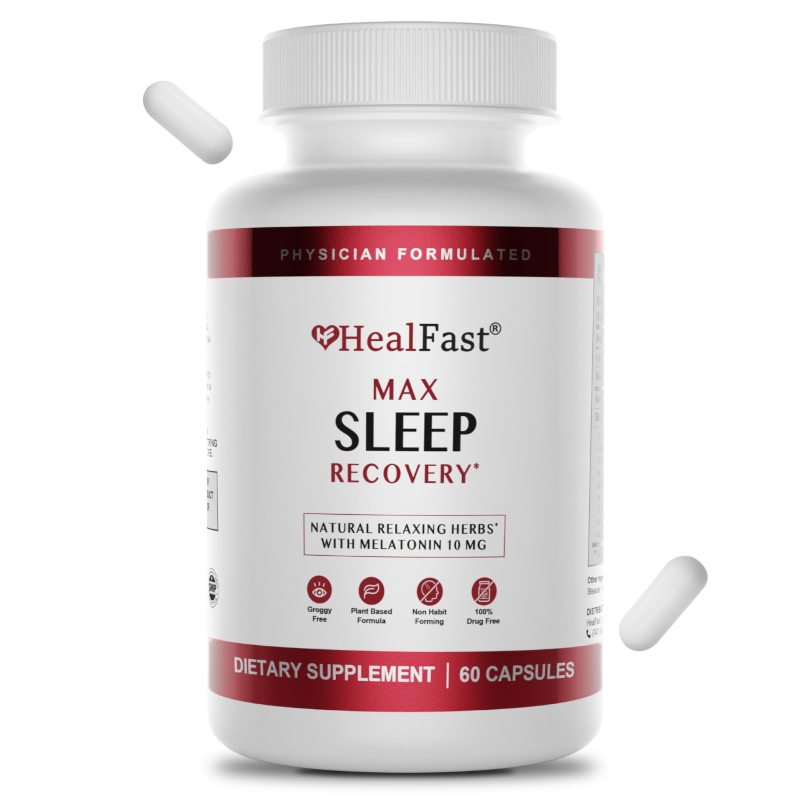 Amazon.com: HealFast Physician Formulated Max Sleep Aid with Extra ...