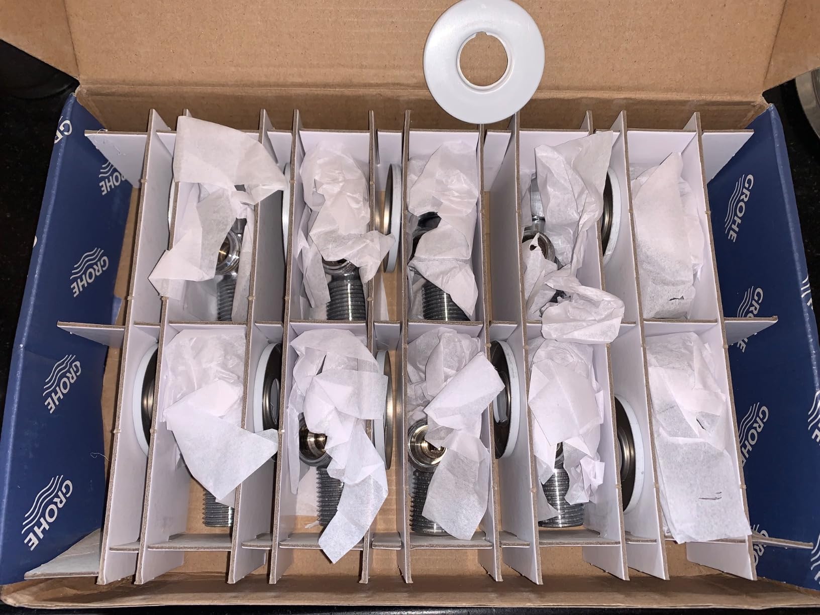 GROHE Brass Angle Valves 1/2 Inch (Set Of 10 Pcs), Chrome, 2201600M ...