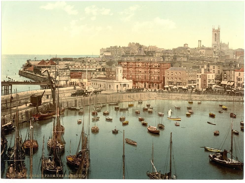 Victorian View of the Harbour, Margate, Kent, England, Large A3 size 41 ...