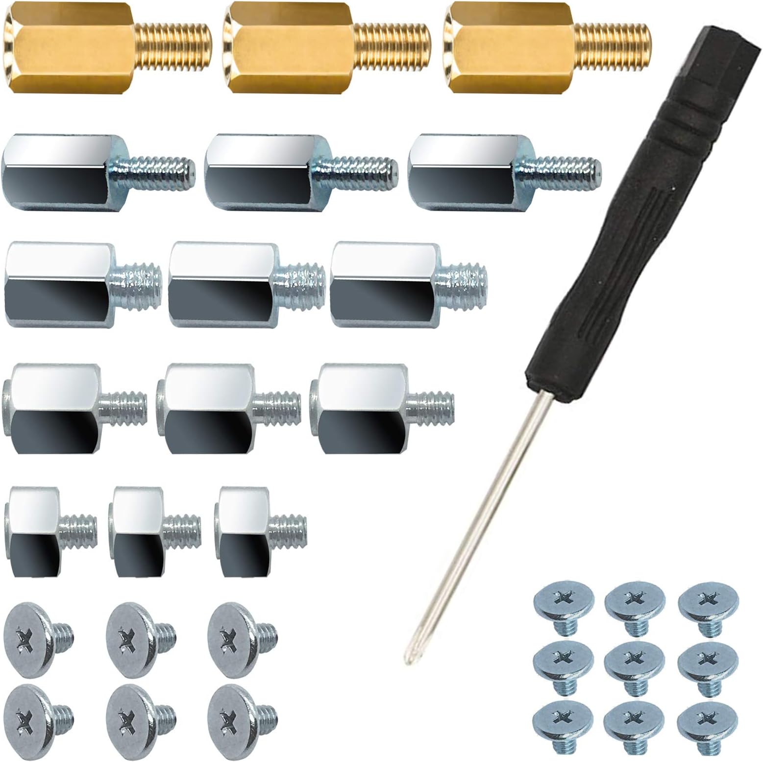 PCIe NVMe M.2 SSD Mounting Screws Kit for Asus Gigabyte ASRock Msi ...