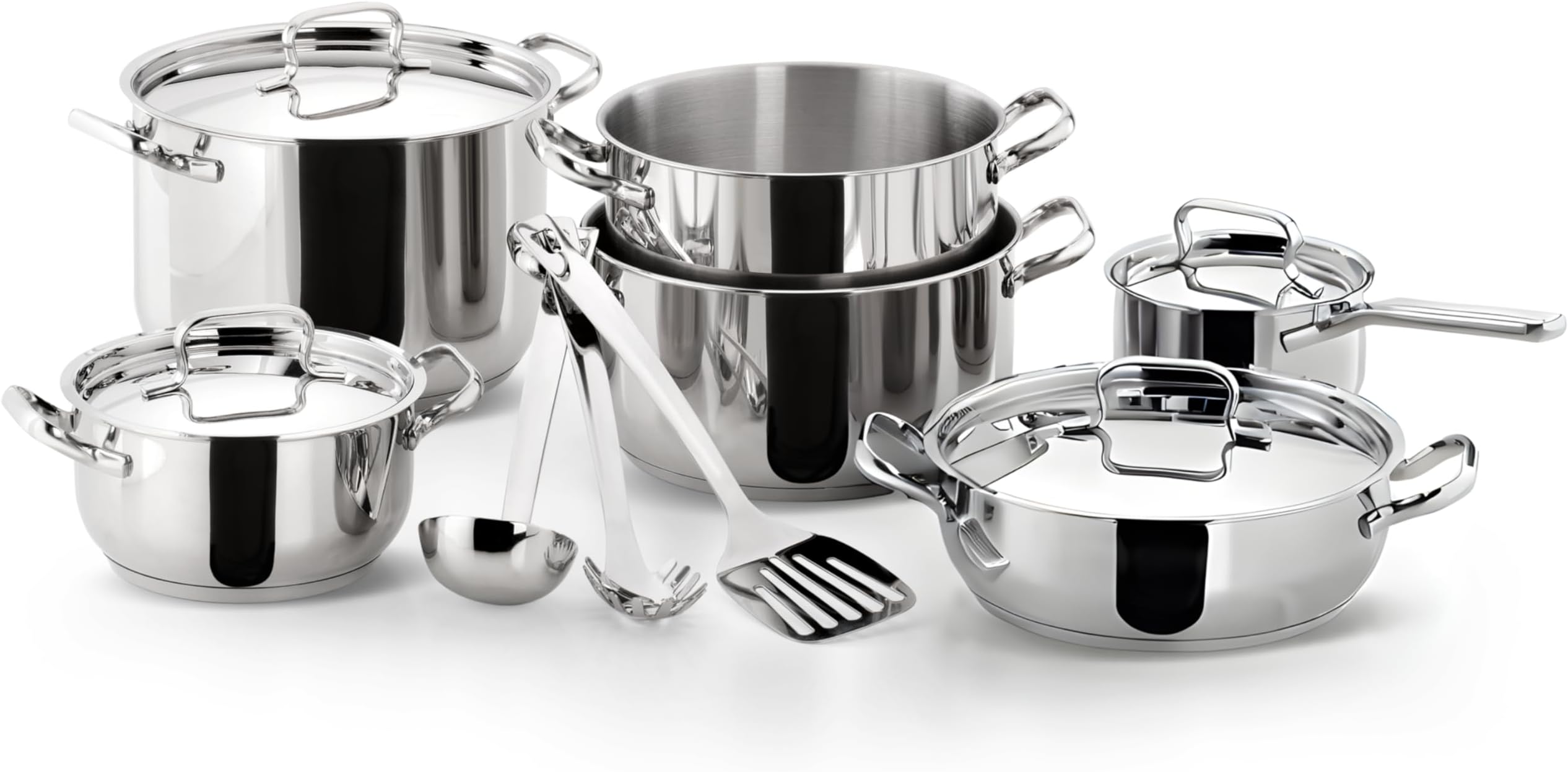 Lagostina Sfiziosa Batterie de cuisine 24 pièces en acier inoxydable, 3 ...