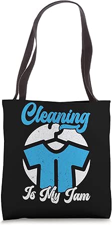 Amazon.com: Cleaning Is My Jam Job Work Profession Dry Cleaner Tote Bag ...