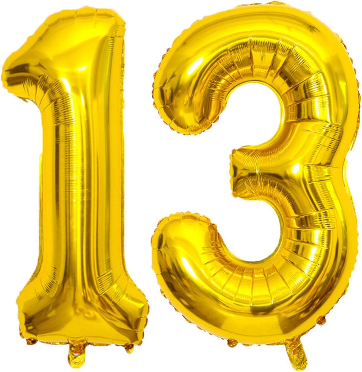 Globos dorados de 40 pulgadas con el número 13, globos grandes de Mylar ...
