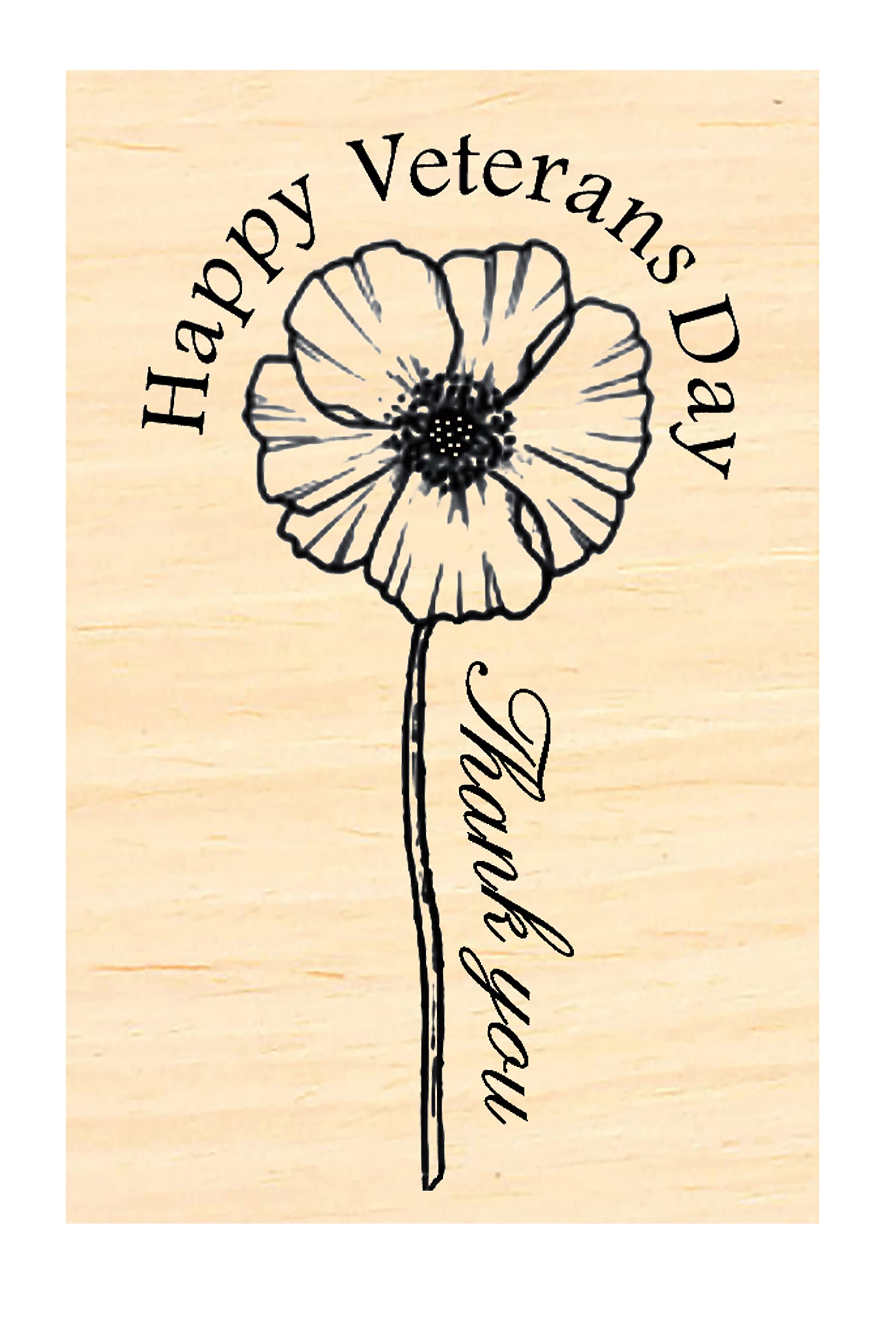 Amazon.com: P137 Veterans Day Poppy Flower Rubber Stamp : Arts, Crafts ...