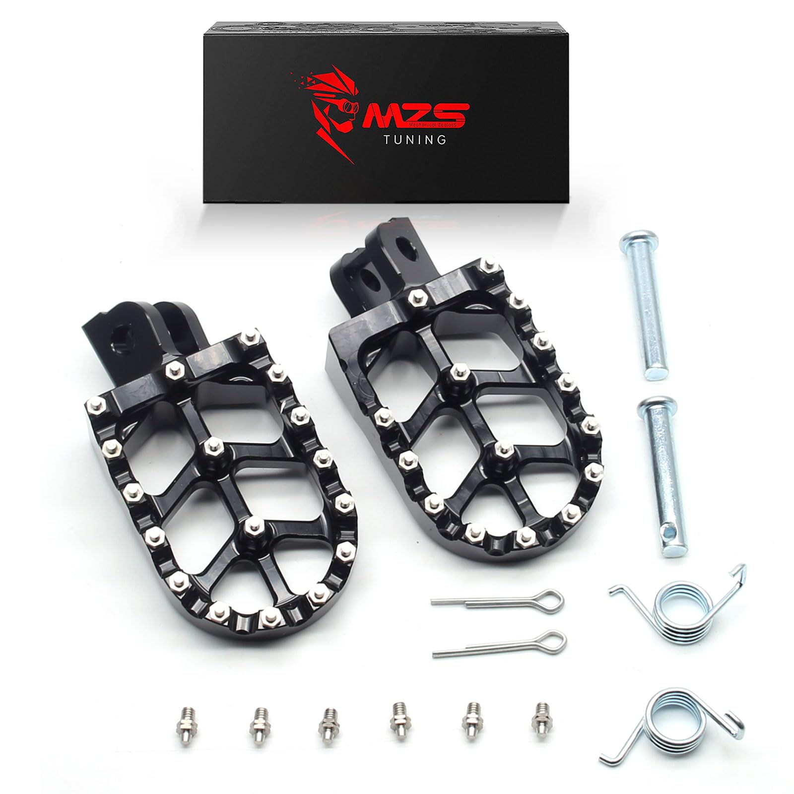 Amazon.com: MZS Motorcycle Foot Pegs, Front Motocross Footpeg MX ...