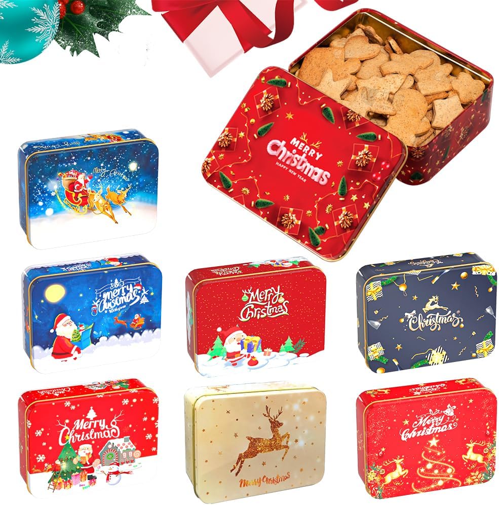 RIRIDAMAI Boîtes à Biscuits de Noël,Boite a Biscuits Metal ...