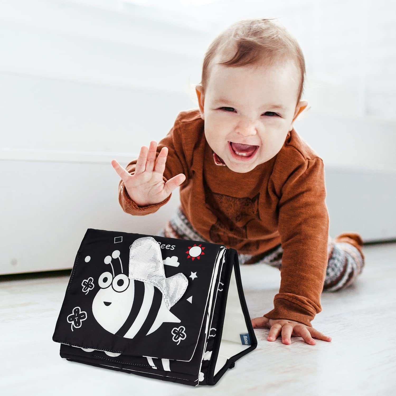 Tummy Time Mirror for Babies - Black and White Tummy Time Toys for ...