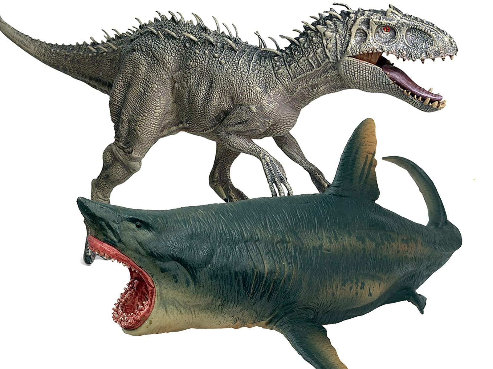 Indominus Rex And Colossal Megalodon Shark Jurassic Dinosaur Toys Meg ...