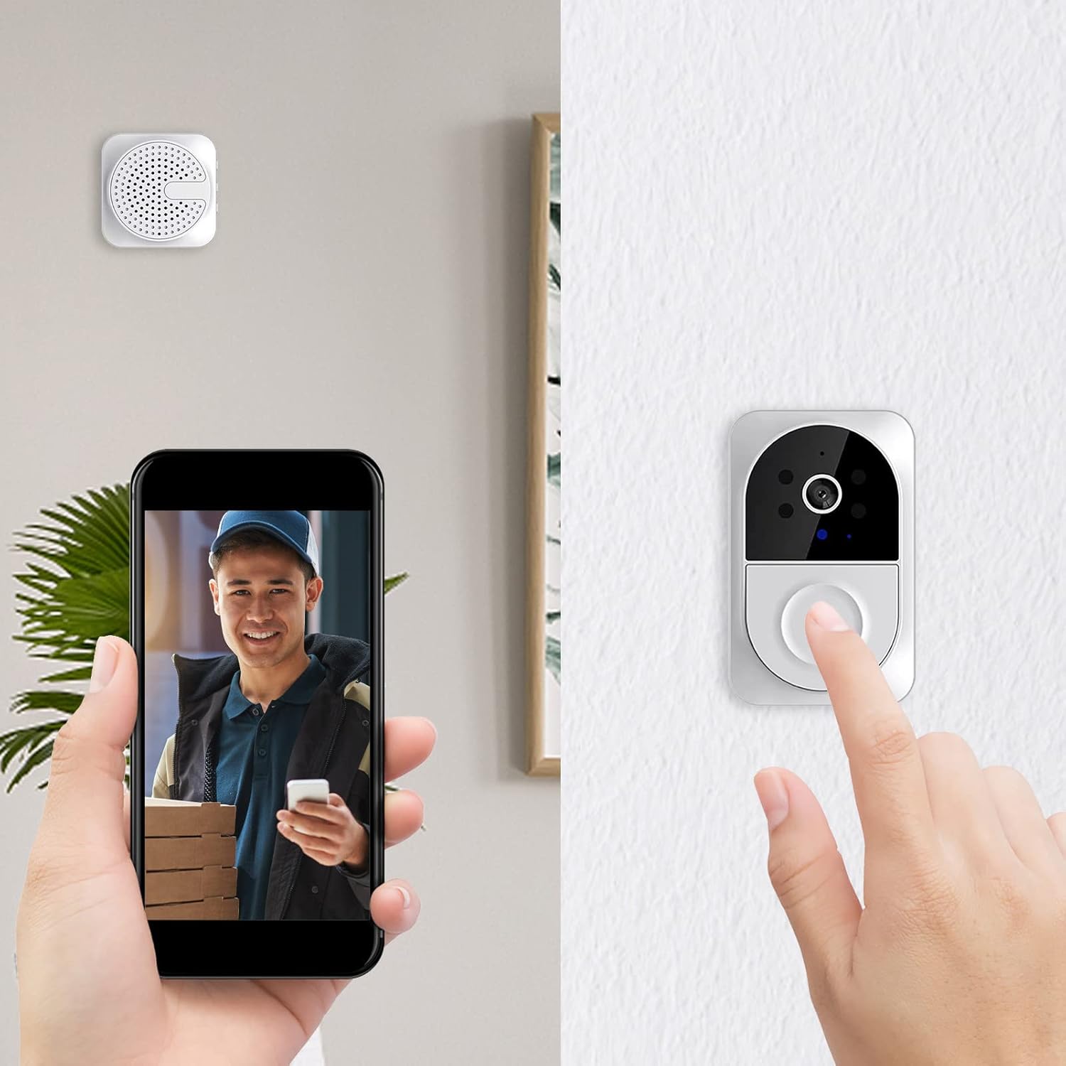 Amazon.com: Lovskoo Doorbell Camera Wireless 2.4GHz Door Bells for ...