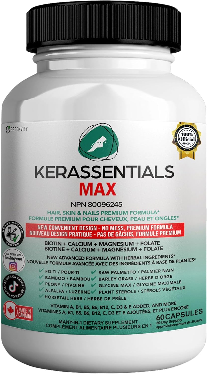 Amazon.com: GREENVIFY Kerassentials Max - Hair, Skin & Nails Support ...